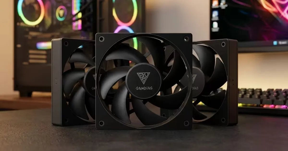 Gamdias NOTUS-M1-1203 Case Fan 3-Pack, Black | Evetech