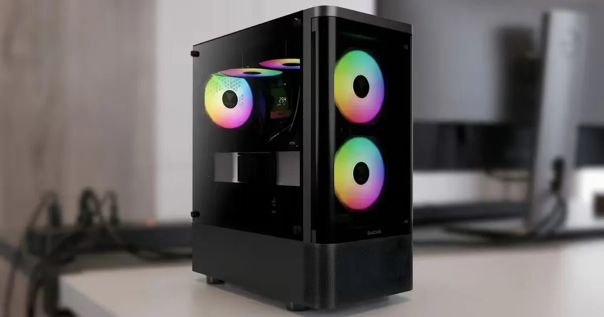 Gamdias TALOS E3 CG Gaming Case | Black ARGB Fans | Evetech