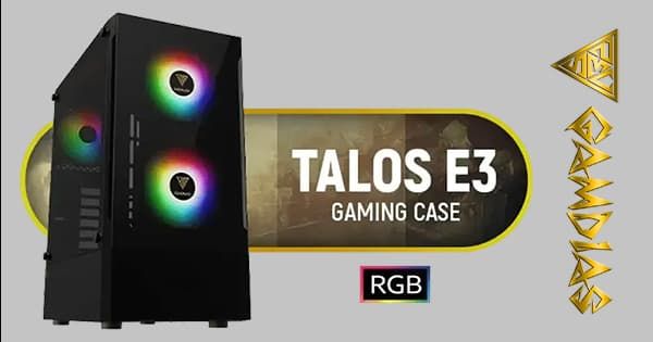 Gamdias TALOS E3 ATX Tempered Glass Gaming Case