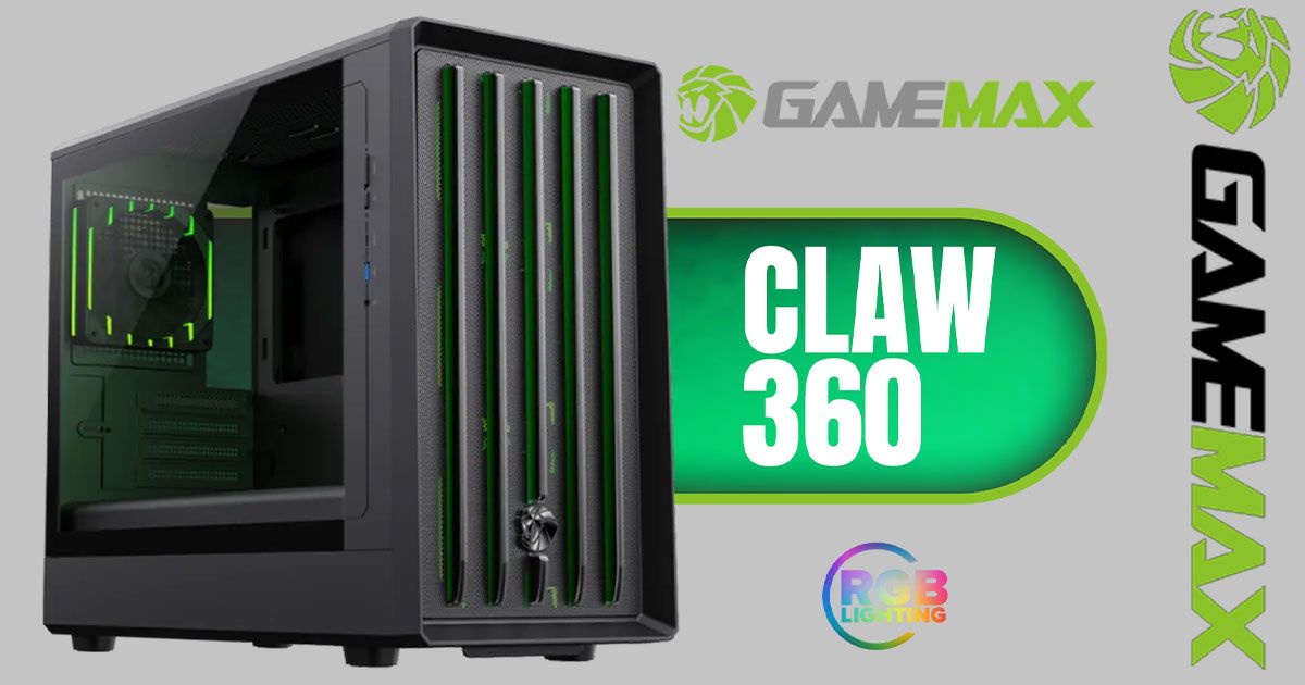 Gamemax CLAW 360 Micro-ATX Gaming Case - Black