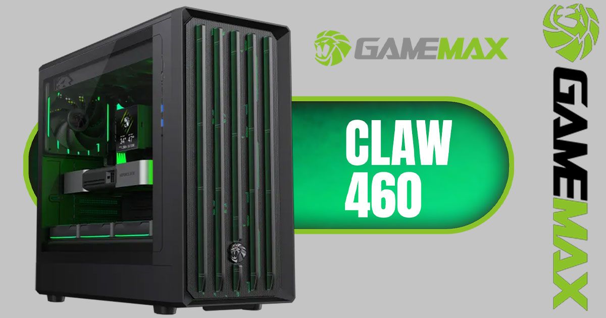 Gamemax CLAW 460 Mid-Tower Case — ARGB, M-ATX/ITX
