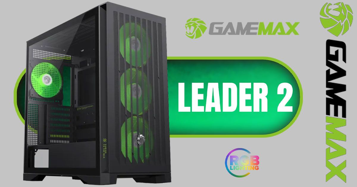 Gamemax LEADER-2-BK E-ATX Mid-Tower Gaming Case | Evetech