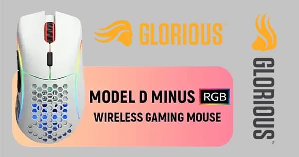 Glorious Model D Minus Wireless Mouse - Matte White | Ultimate Gaming Precision
