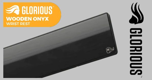 Glorious Wooden Wrist Rest - Compact Onyx Black for Ultimate Comfort