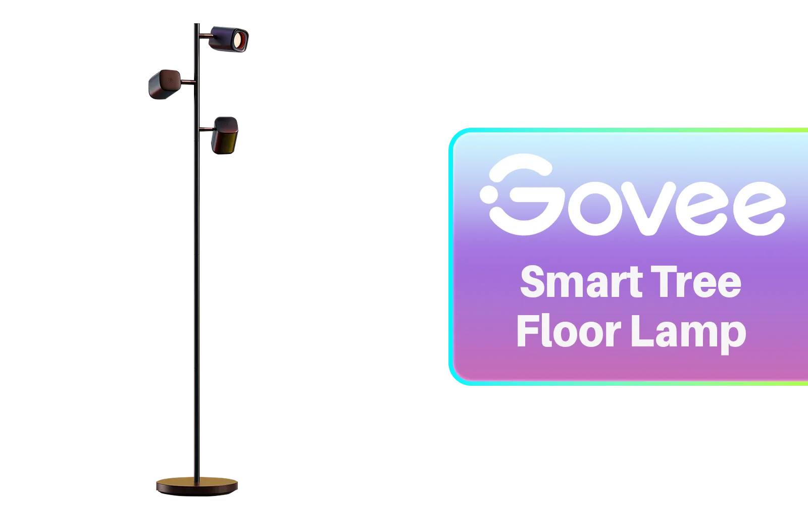 GOVEE H60B2311 RGBWW Tree Floor Lamp — Triple-Head, App & Voice