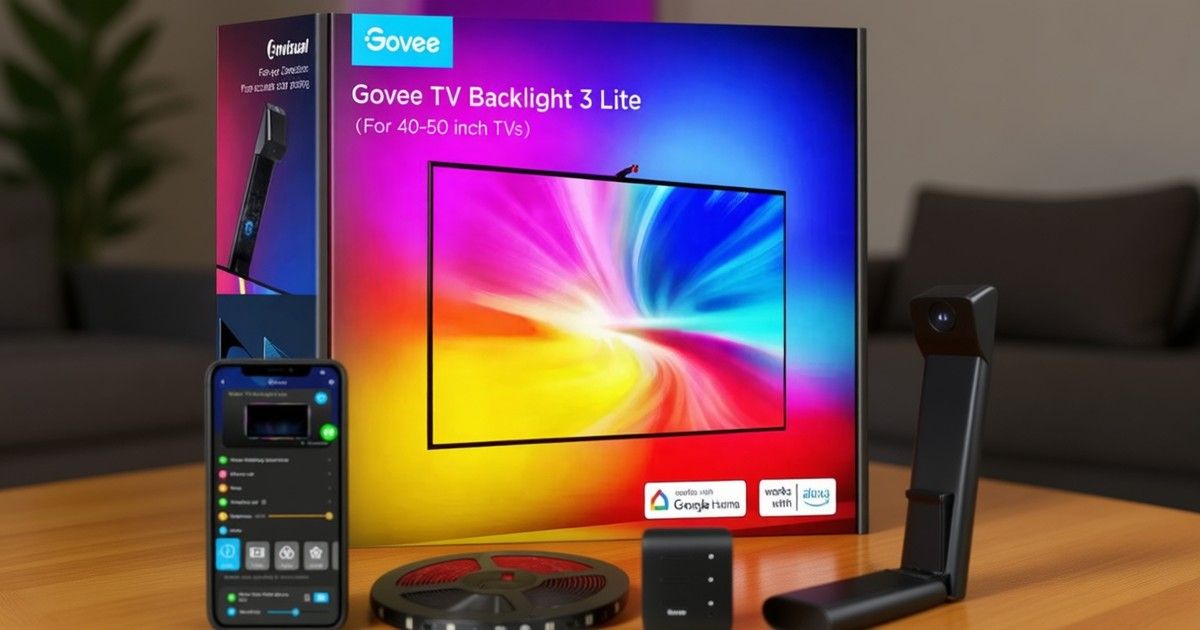 GOVEE TV Backlight 3 Lite H60973D1 — RGBICW LED Backlight 40–50"