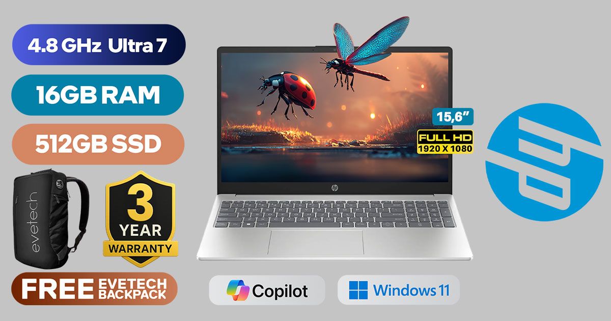 HP 15 fd1035ni Laptop - Intel Core Ultra 7 Performance & Portability