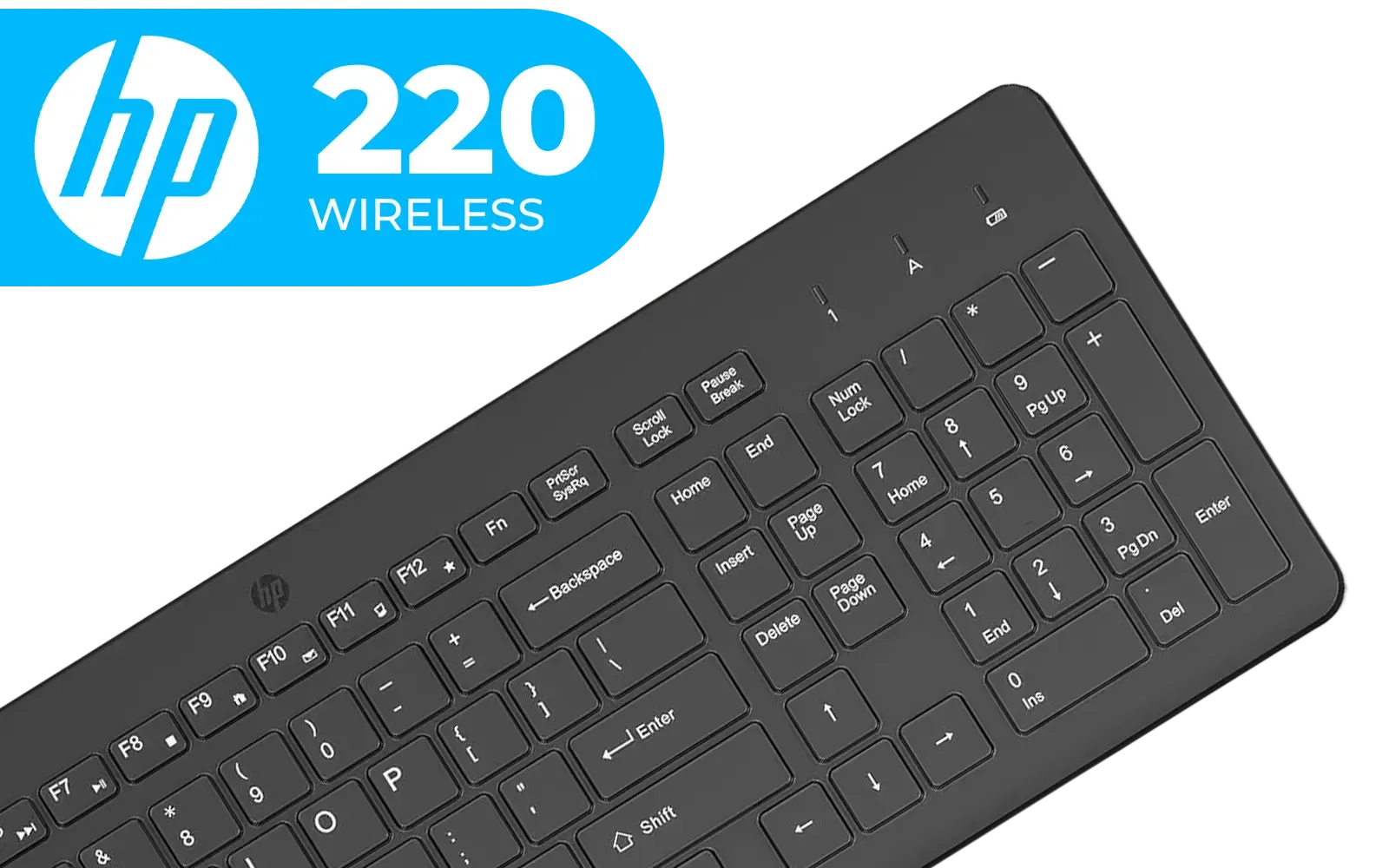 HP 220 805T2AA Black Wireless Keyboard — Full-Size, Ergonomic