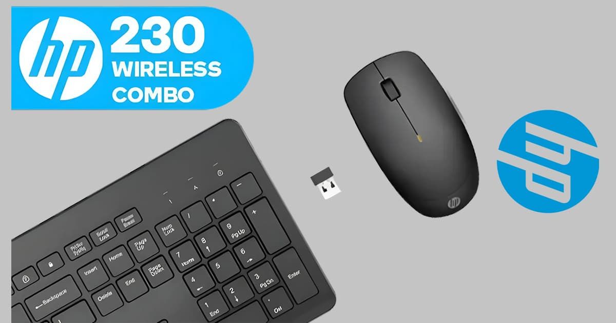 HP 230 WL Keyboard & Mouse Combo — 1600 DPI, 16‑Month Battery