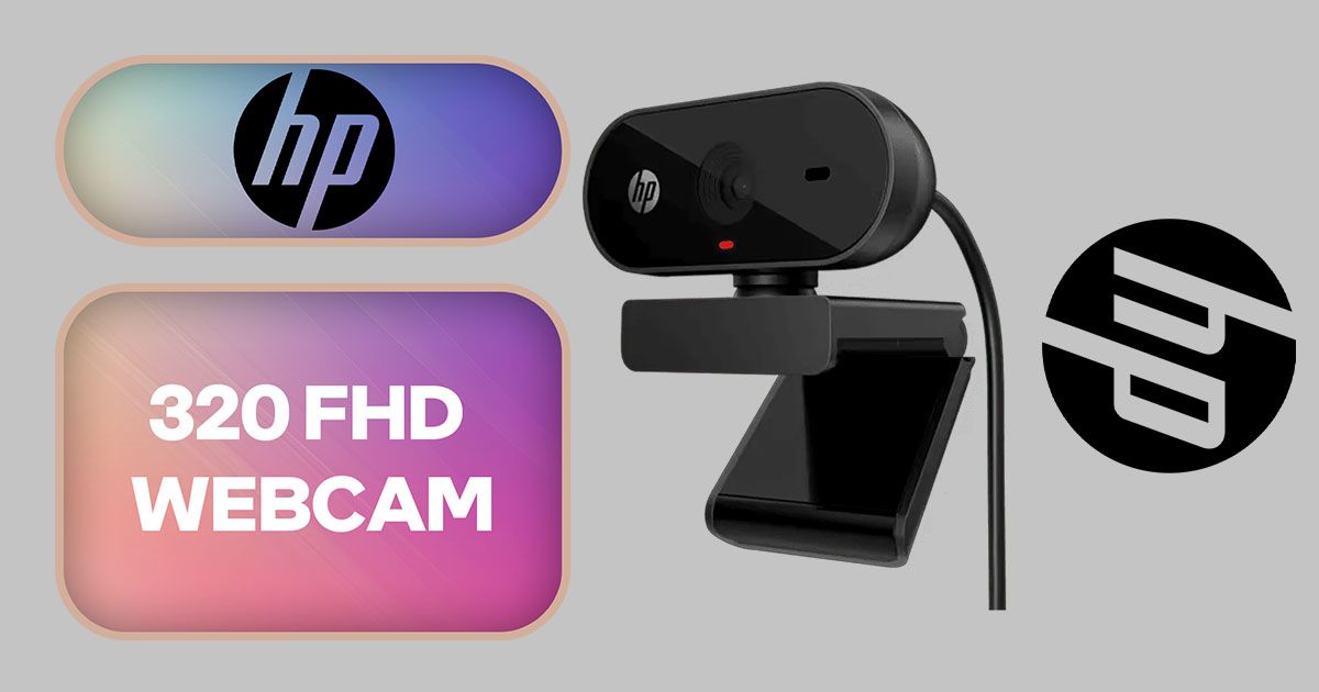 HP 320 FHD Webcam - High-Definition Video & Clear Audio | Black