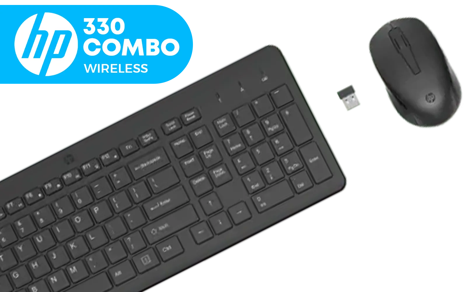 HP 330 Wireless Keyboard & Mouse Combo — 2.4 GHz, 1600 DPI