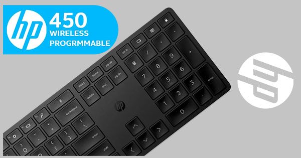 Buy HP 450 Wireless Programmable Keyboard - Black | Enhance Your Typing ...