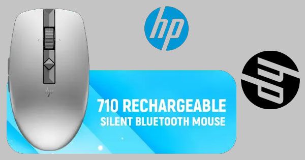 HP 710 Rechargeable Silent Bluetooth Mouse - Silver Open Box