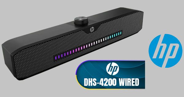 HP DHS-4200 Wired LED Computer Speaker — 2x3W, USB Power
