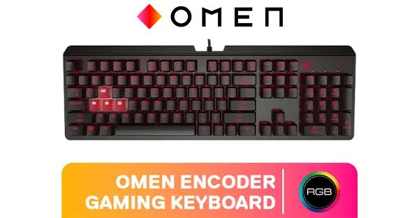 HP OMEN Encoder Keyboard OB-6YW76AA — CHERRY MX Red, Red LED