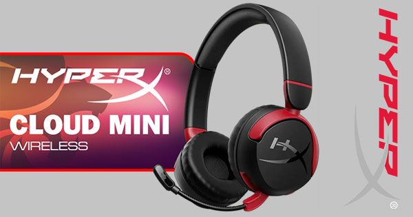 HyperX Cloud Mini Wireless Headset — 25-hr Battery, Kids Gaming