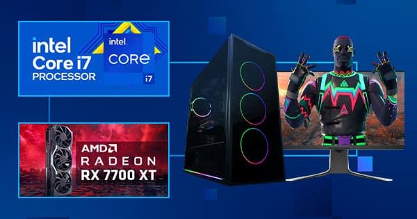 Intel 12th Gen Core i7 12700F 4.9GHz RX 7700 XT 12GB Gaming PC | Evetech