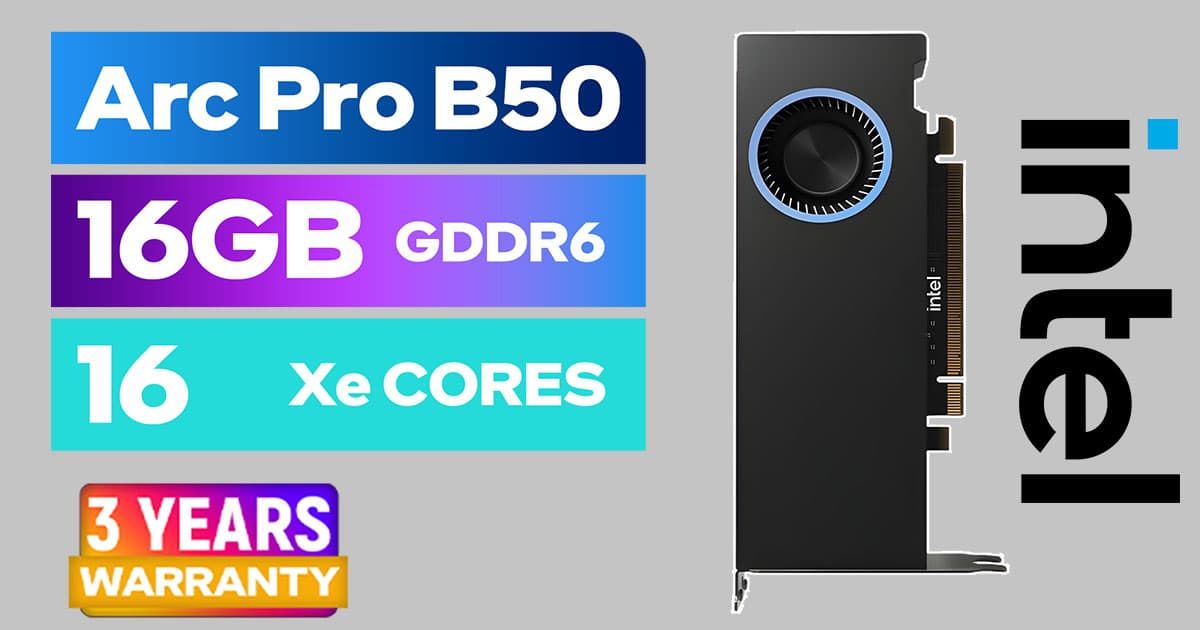 Intel Arc Pro B50 16GB Workstation Graphics Card – PCIe 5.0