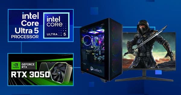 Intel Core Ultra 5 245KF Gaming PC | 5.2GHz, RTX 3050, 6GB DDR5