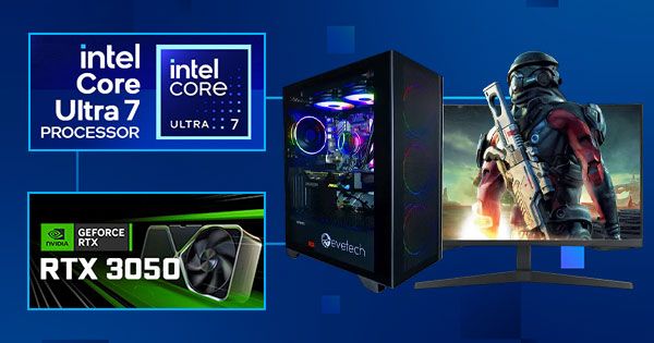 Intel Core Ultra 7 Gaming PC - 5.3GHz RTX 3050 Performance