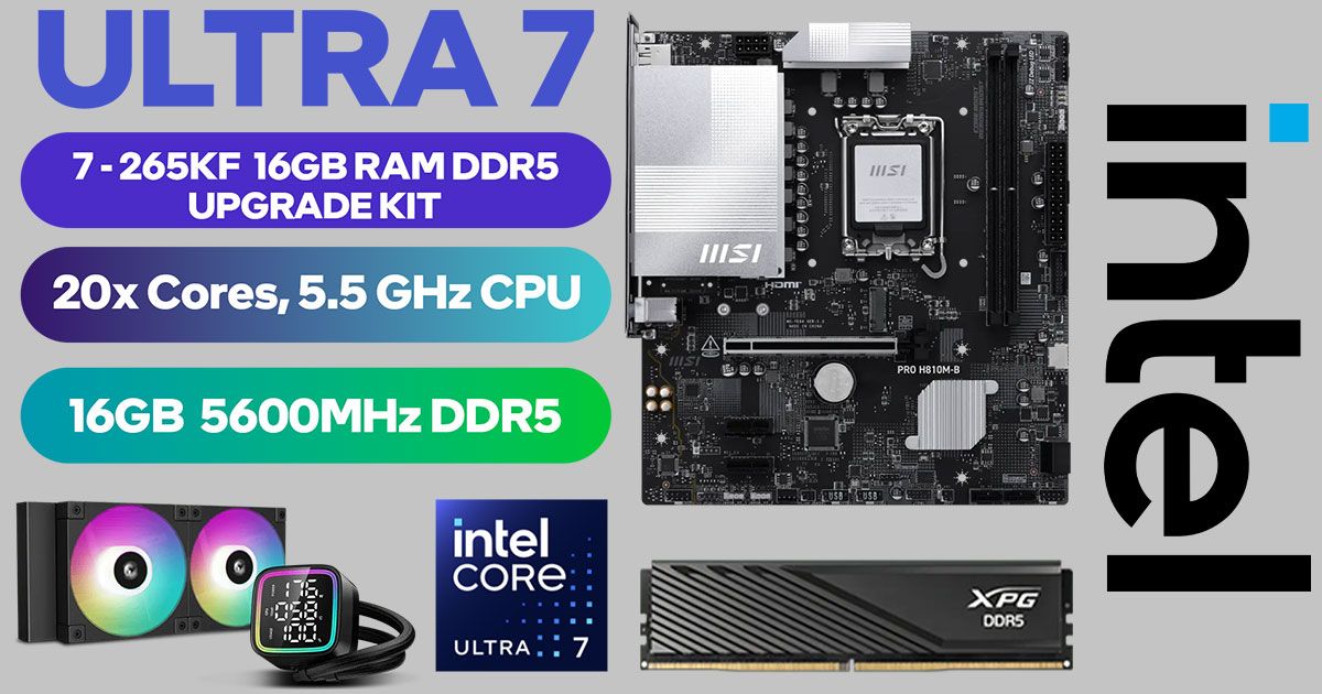 Intel Core Ultra 7 265KF Kit — DDR5 5600, MSI H810M-B | Evetech