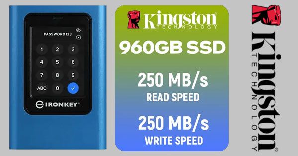 Kingston IronKey Vault Privacy 80 960GB Encrypted External SSD