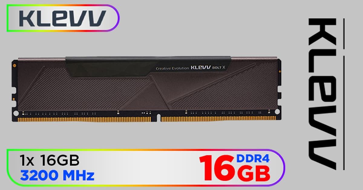 KLEVV Bolt X KD4AGUA80 16GB DDR4 3200MHz Gaming RAM