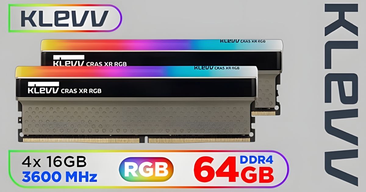 KLEVV CRAS XR RGB 64GB DDR4 3600MHz Gaming Memory – High Performance ...
