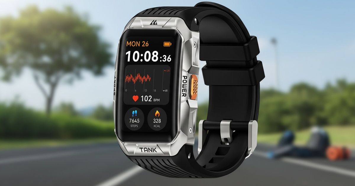 KOSPET Tank X2 Ultra GPS Silver Smartwatch — 1.64" AMOLED