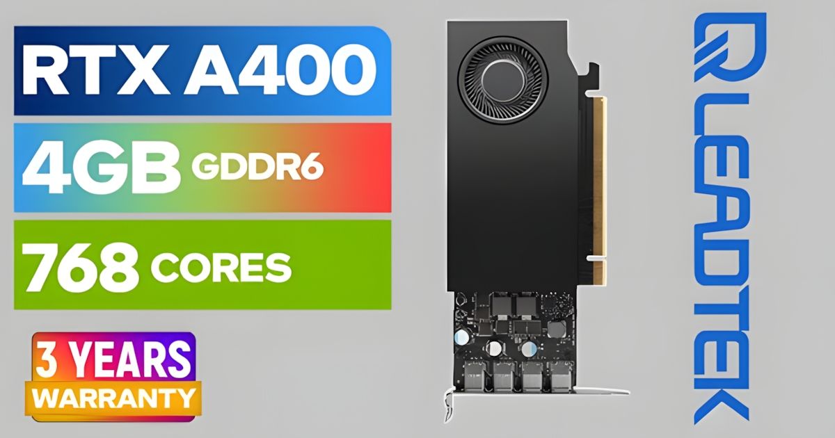 Leadtek NVIDIA RTX A400 4GB GDDR6 Workstation GPU