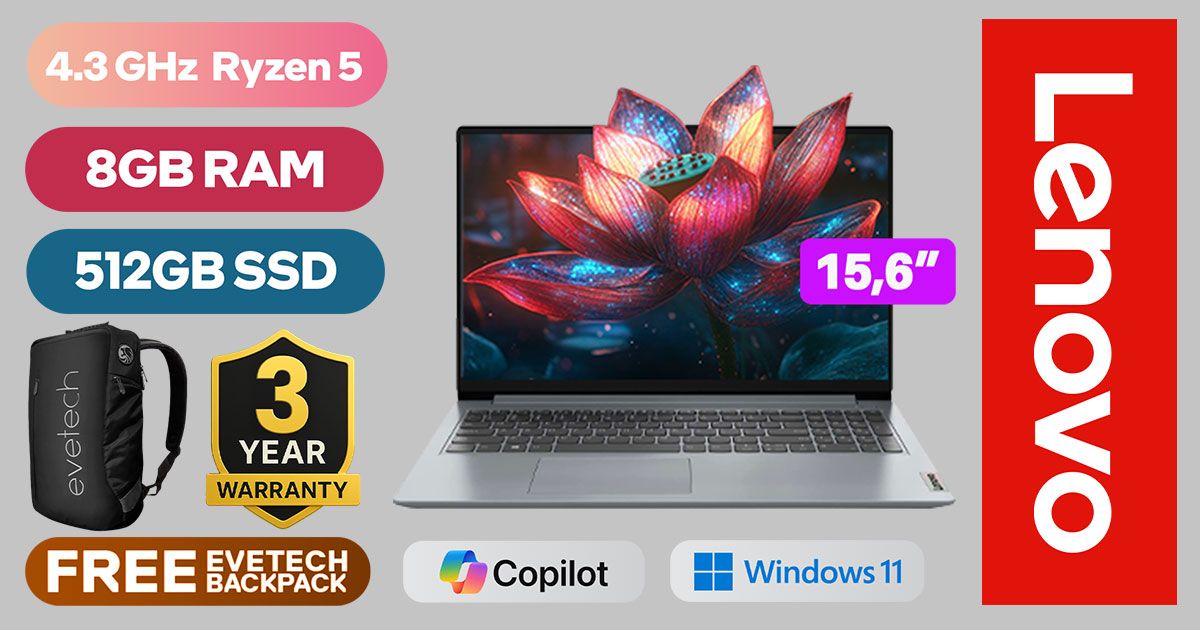 Lenovo IdeaPad 1 15AMN7 - Ryzen 5 Laptop for Effortless Workflow