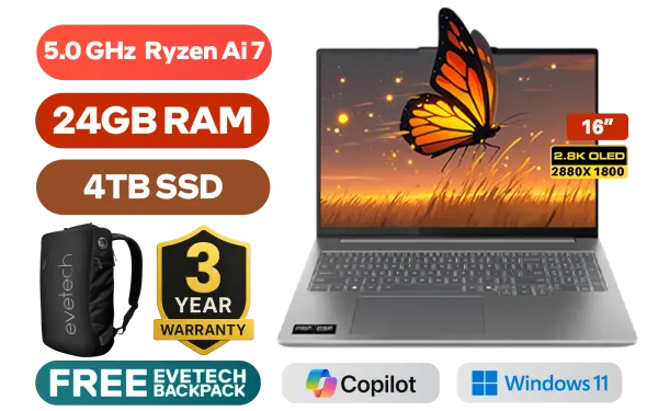 Lenovo Ideapad Pro 5 14IAH10 Ryzen AI 7 | 24GB/4TB | Creative Powerhouse