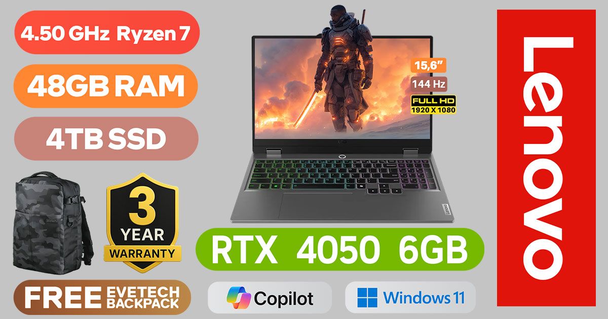 Lenovo LOQ Ryzen 7 RTX 4050 Gaming Laptop - High-Performance Gaming