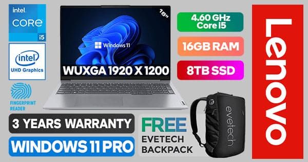 Lenovo ThinkBook 16 G6 IRL - Intel Core i5 Laptop | 16GB RAM | 8TB SSD