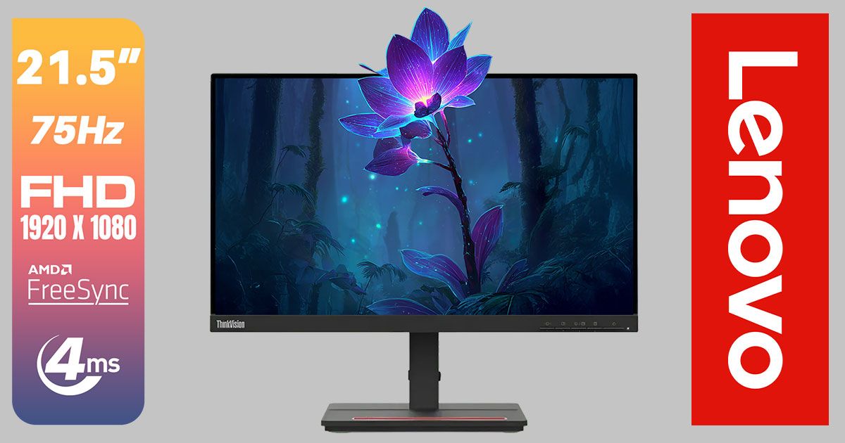 Lenovo ThinkVision S22E-20 21.5" 1080p Monitor — Fast 4ms