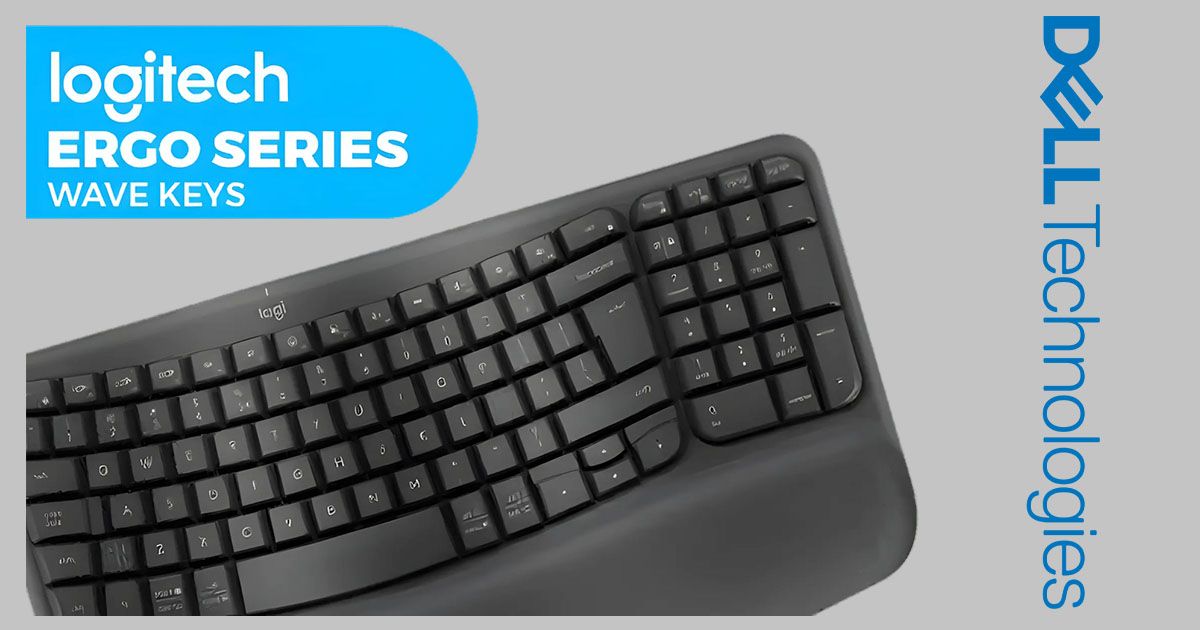 Logitech Ergo Series Wave Keys Wireless Ergonomic Keyboard - Comfort ...