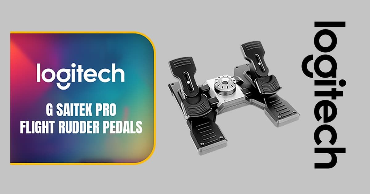 Logitech G Saitek Pro Flight Rudder Pedals 945-000005 - Adjustable Tension