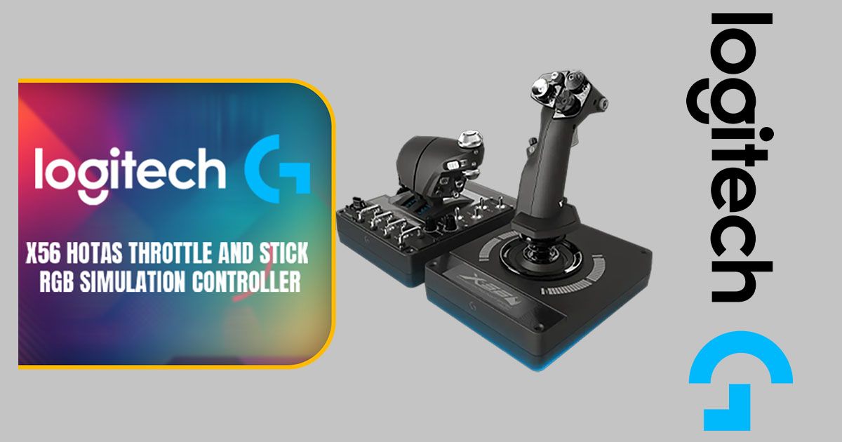 Logitech G X56 HOTAS Throttle & Stick — 189 Controls, RGB