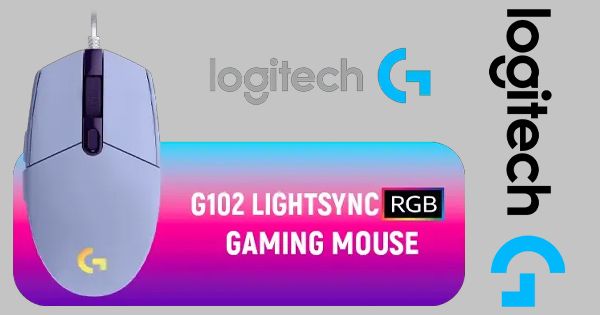Logitech G102 Lightsync RGB Gaming Mouse - Lilac | Precision & Style