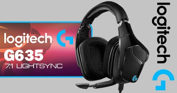 Logitech G635 Lightsync Gaming Headset - Immersive Audio & RGB Lighting