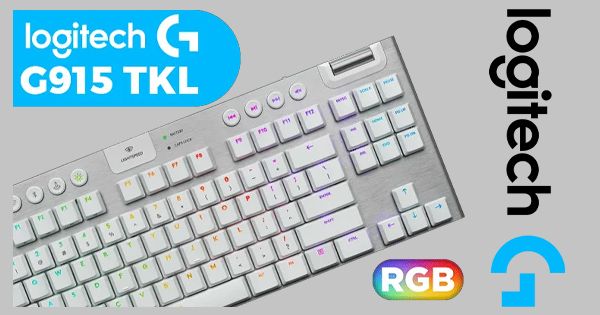 Logitech G915 TKL Wireless RGB Mechanical Gaming Keyboard - White