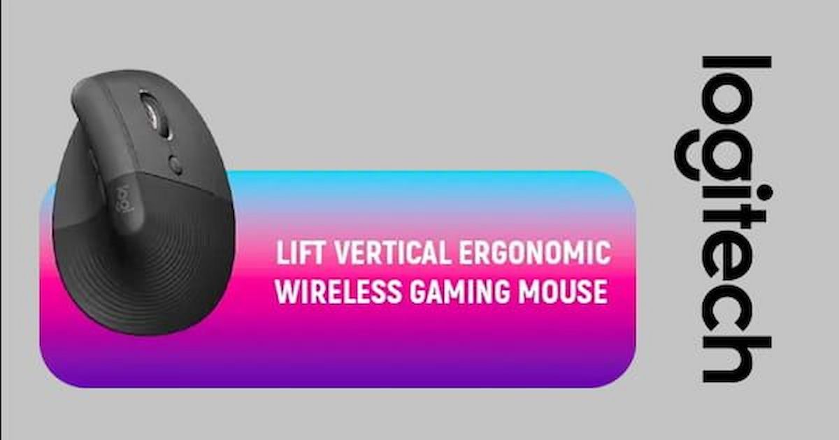 Logitech Lift Vertical Gaming Mouse - Ultimate Comfort & Precision