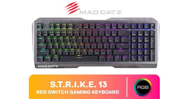 Mad Catz S.T.R.I.K.E.13 Gaming Keyboard - High Performance Gaming Keyboard