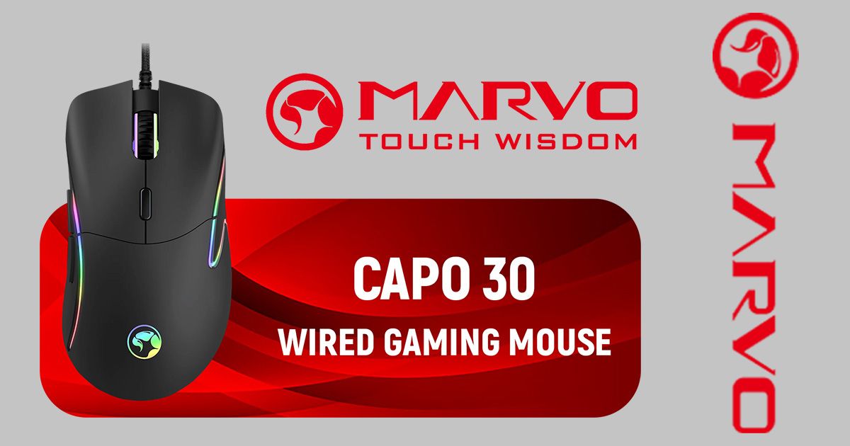MARVO Capo 30 M528 Gaming Mouse — 12800 DPI, 1000Hz | Evetech