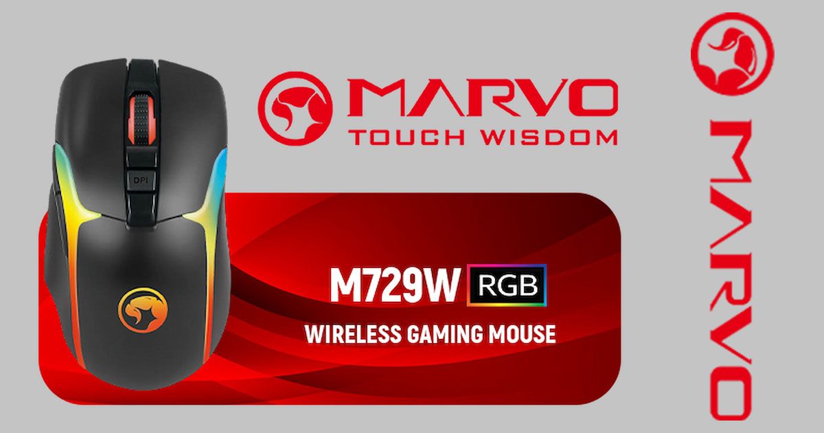 MARVO M729W RGB Wireless Gaming Mouse Open Box - Precision & Style