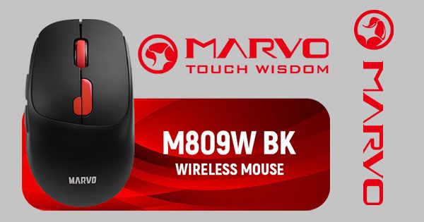Marvo M809W-BK Rechargeable Wireless Ergonomic Mouse