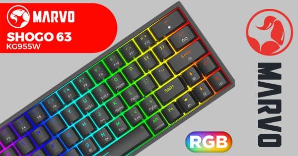 MARVO KG955W 60% Wireless Mechanical Keyboard