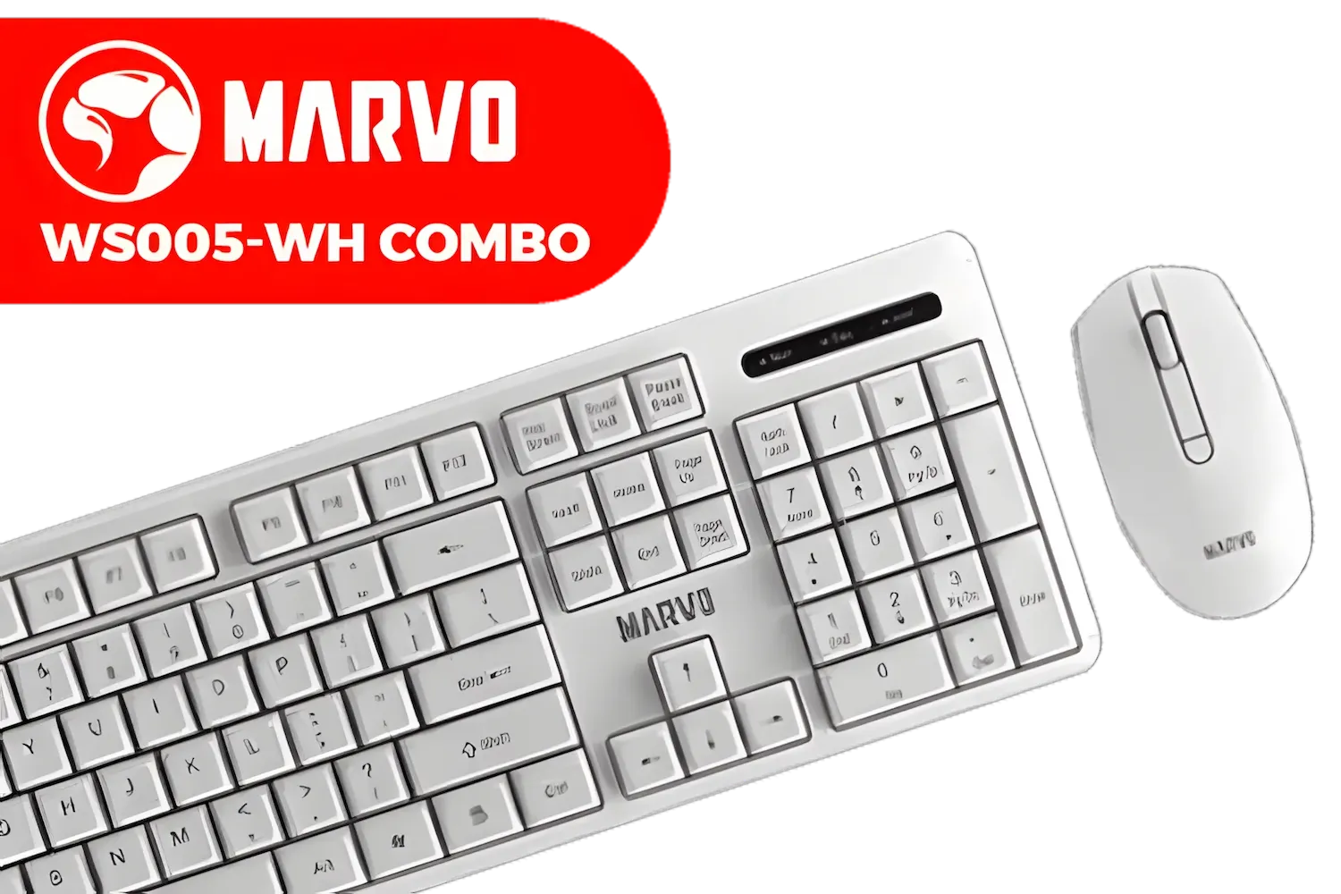 MARVO WS005 WH Wireless Mouse & Keyboard Combo - Efficient & Reliable