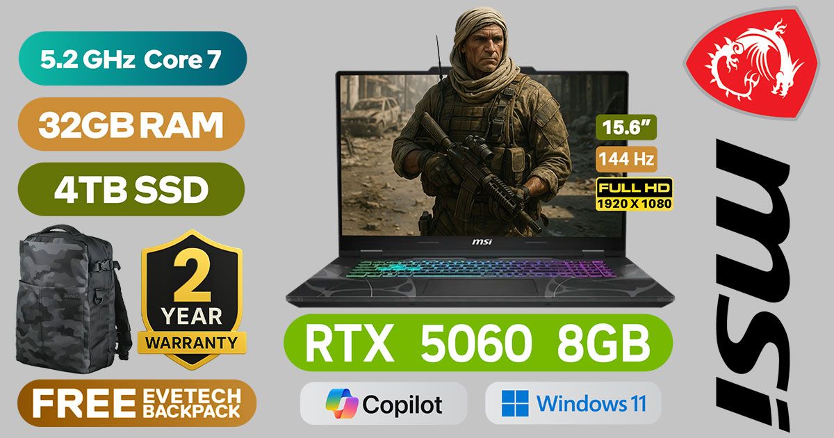 MSI Cyborg 15 32GB/4TB | High-Performance Gaming | Evetech