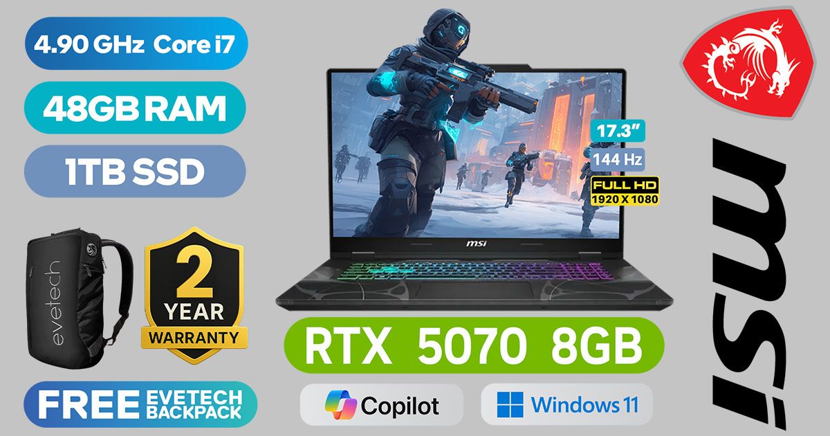 MSI Cyborg 17 48GB/1TB | High-Performance Gaming Laptop | Evetech